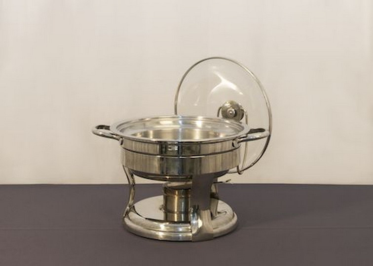 Stainless 4 Quart Round Chafer - Alexis Party Rental