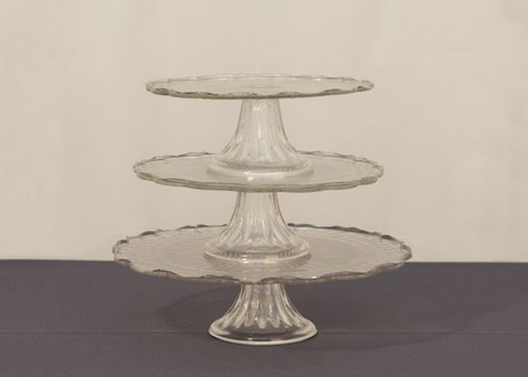 Antique Glass Cake Stands - Alexis Party Rental