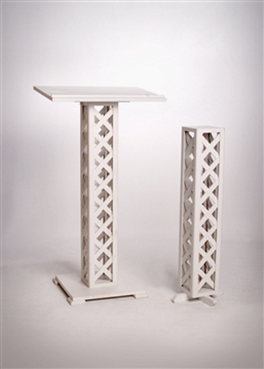 Lattice Guest Book Stand & Plant Stand - Alexis Party Rental
