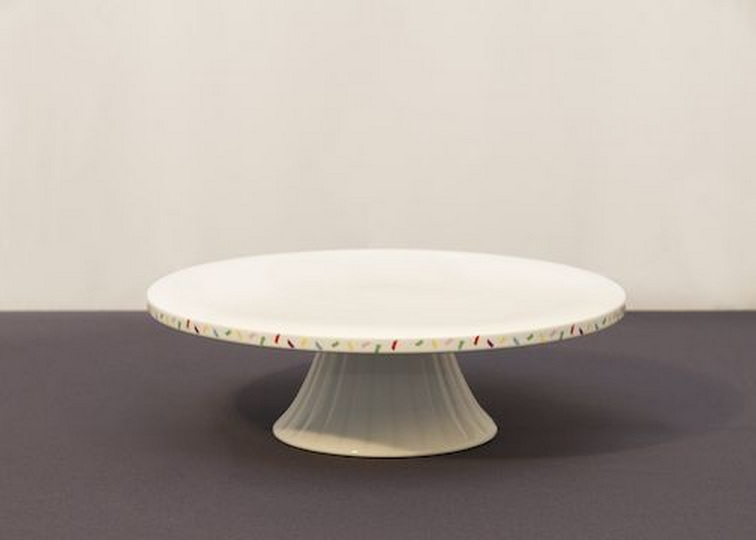 ceramic cake stand white